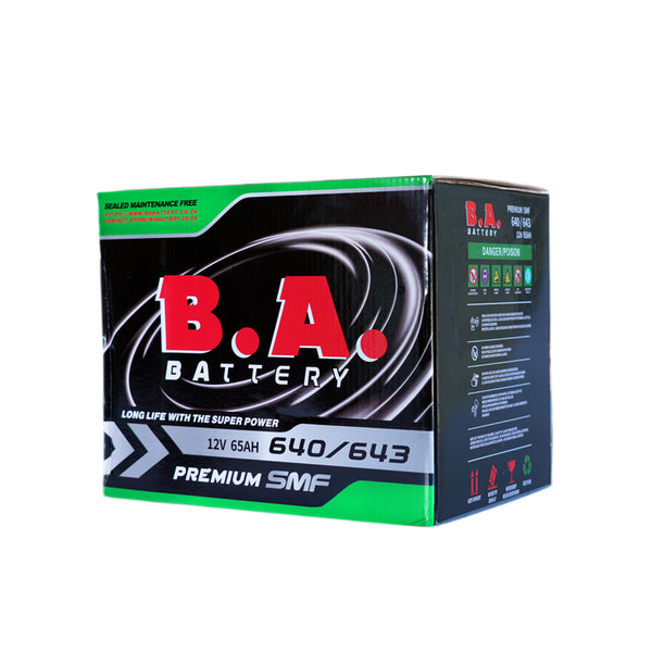 BA 640/643 – 12V Battery - 65 AH - 24 Month Warranty – BA Battery & Tyre